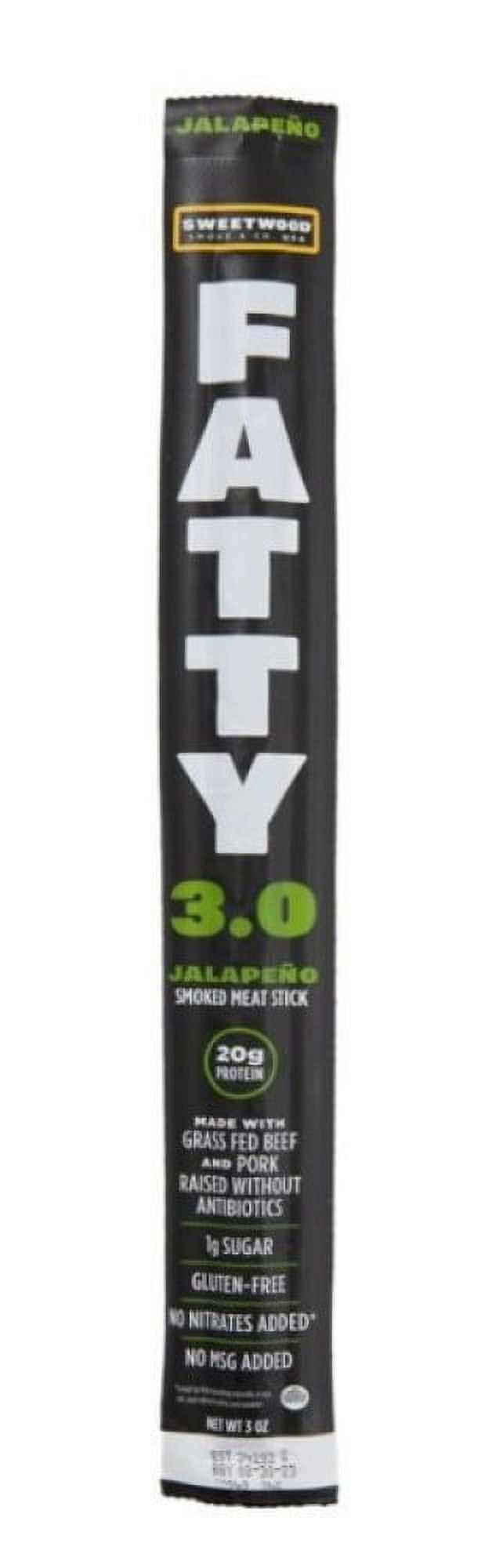 Sweetwood Smokehouse F024105 Fatty Jalapeno Smoked Meat Stick 3 oz., 1 ...