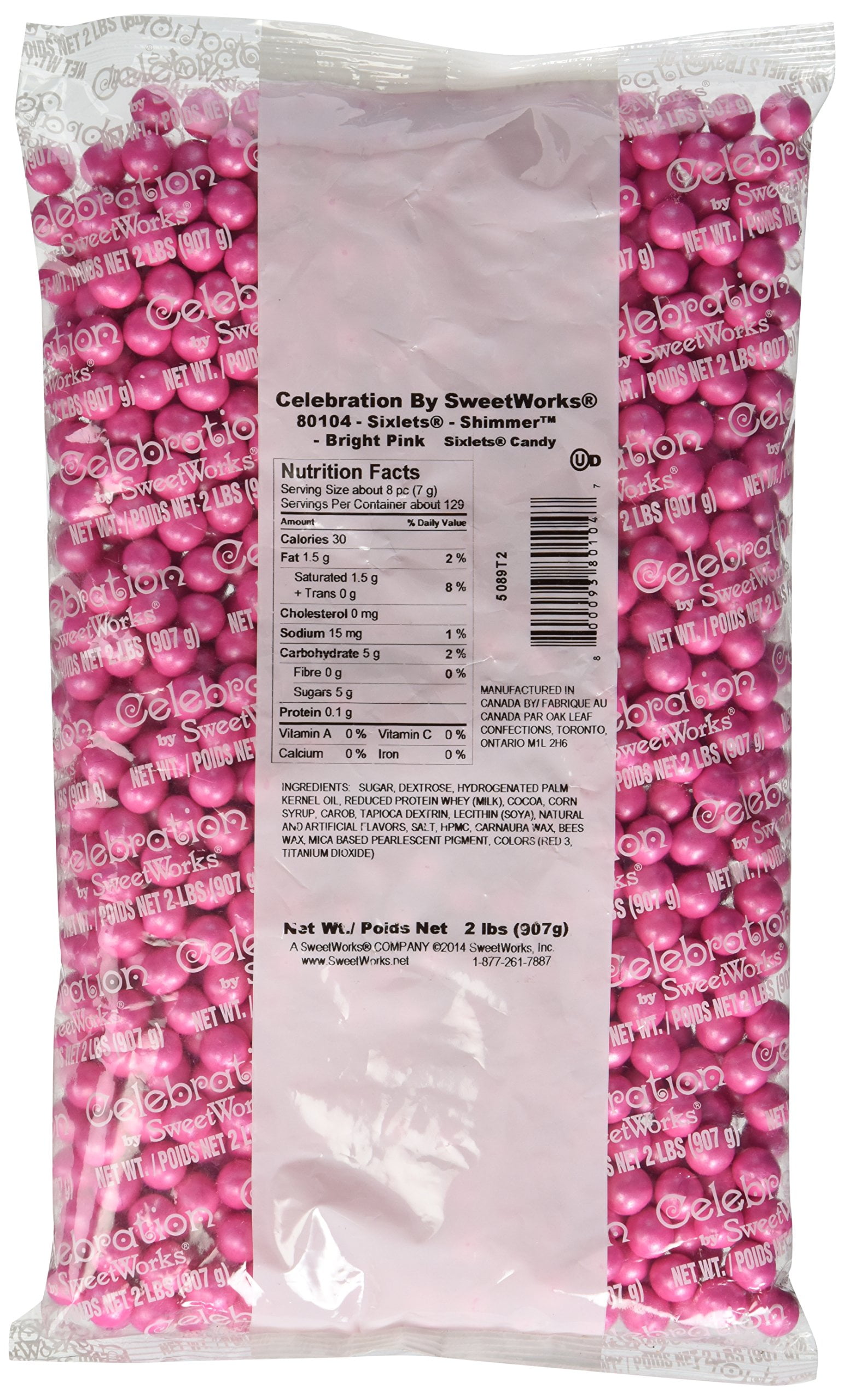 Sweetworks Sixlets Shimmer, Bright Pink, 2 Pound HB4 - Walmart.com