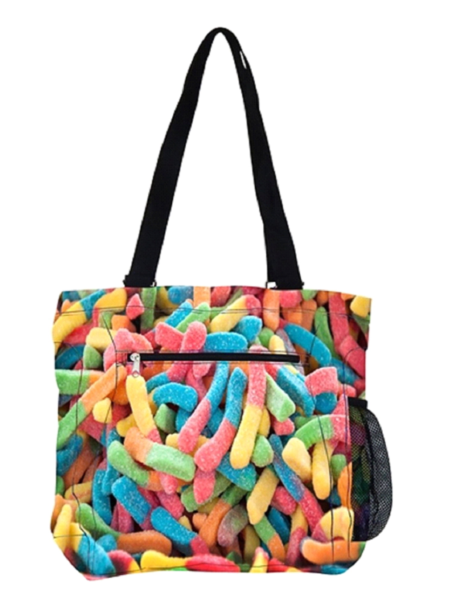 Sweetz-A-Riffic Candy Graphic Print Tote Bag - Gummy Worms - Walmart.com
