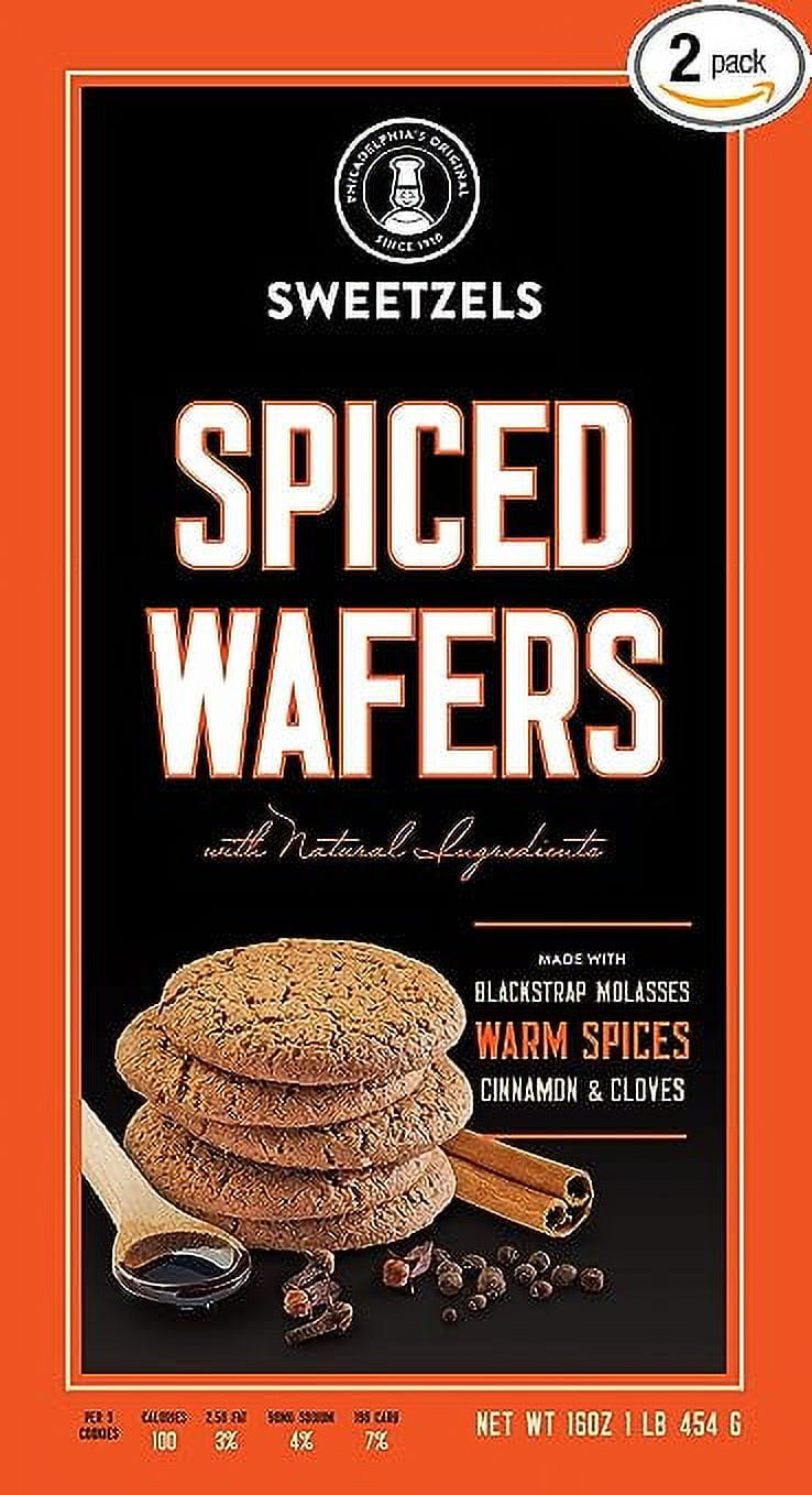 Sweetzels Spiced Wafers with Blackstrap Molasses 2 pack (16 oz each ...