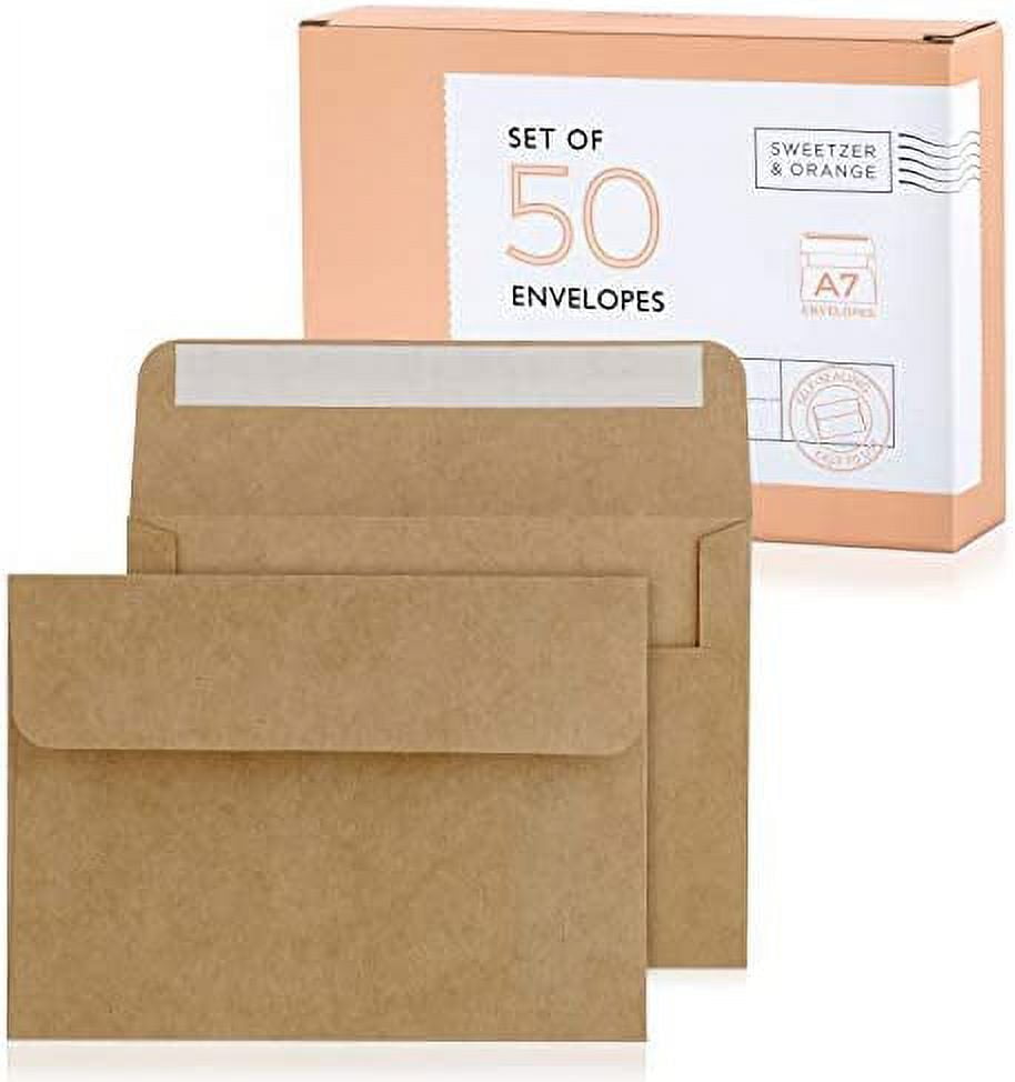 Sweetzer & Orange, Kraft Envelopes Self Seal. 50x Envelope with Box ...