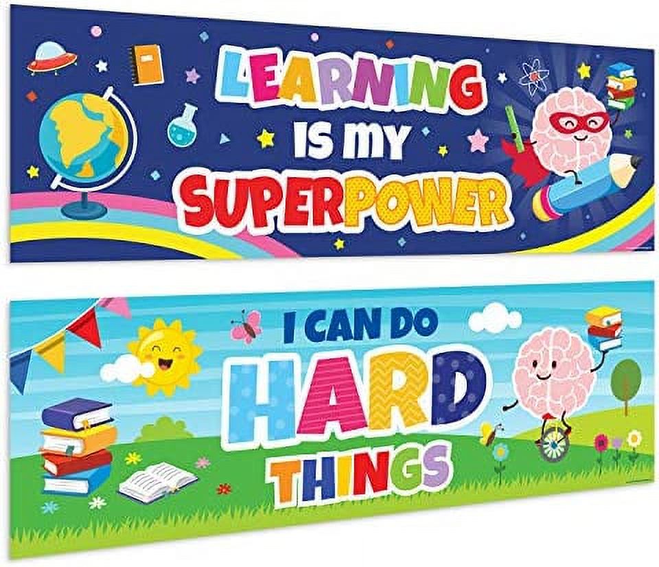 Sweetzer & Orange Motivational Banners Growth Mindset Posters ...