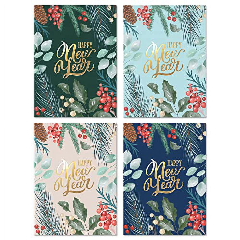 Sweetzer & Orange New Year Cards with Envelopes. 24 Set Box of Holiday ...