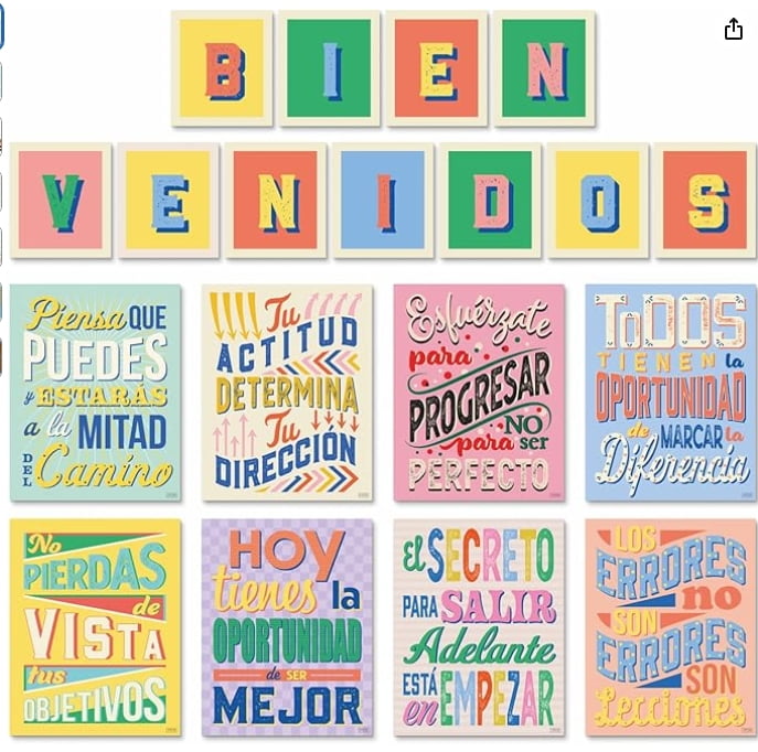 Sweetzer & Orange Set of 8 Motivational Posters in Spanish ...