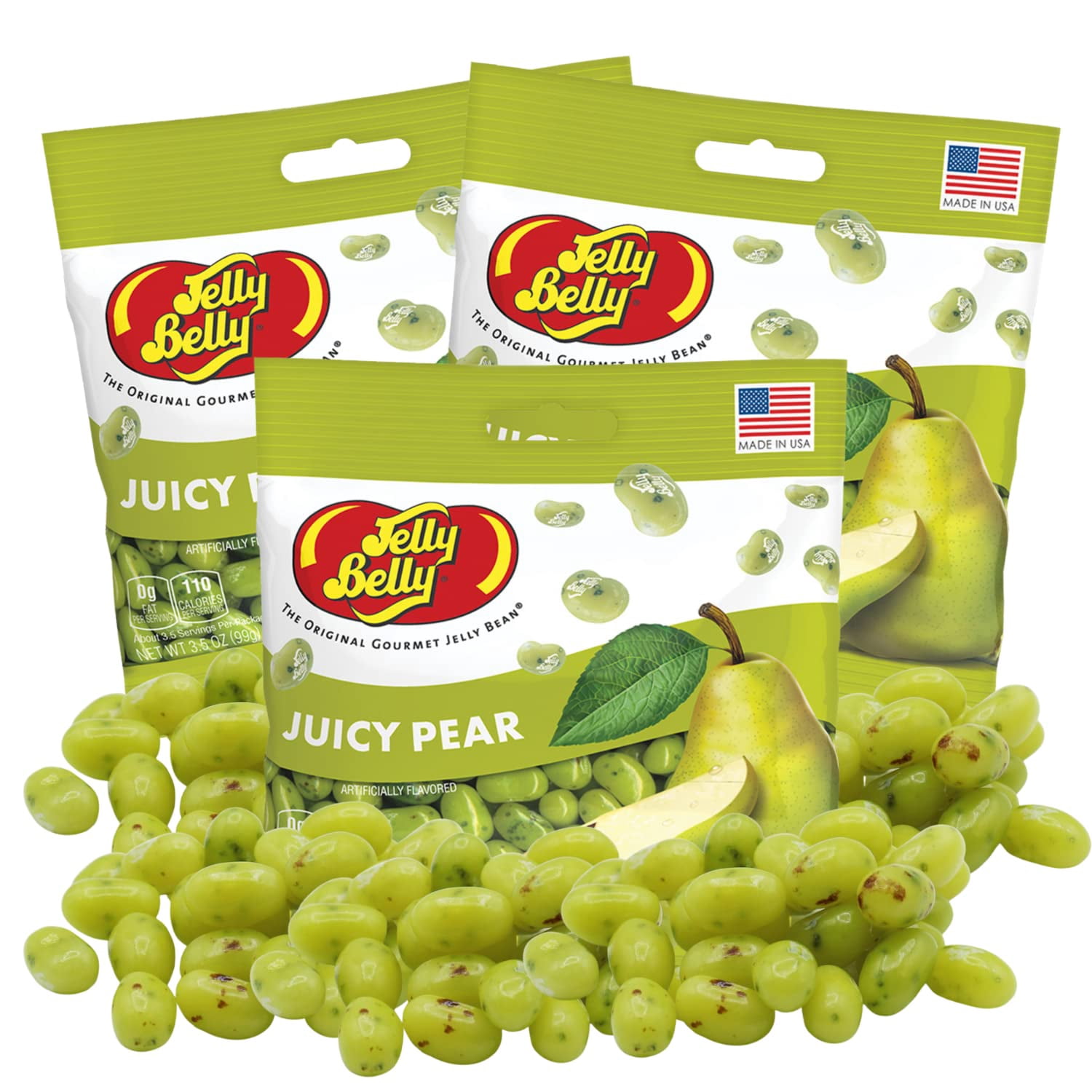 Sweetzo Juicy Pear Gourmet DEF29 Jelly Beans, Classic Fruit Flavored ...