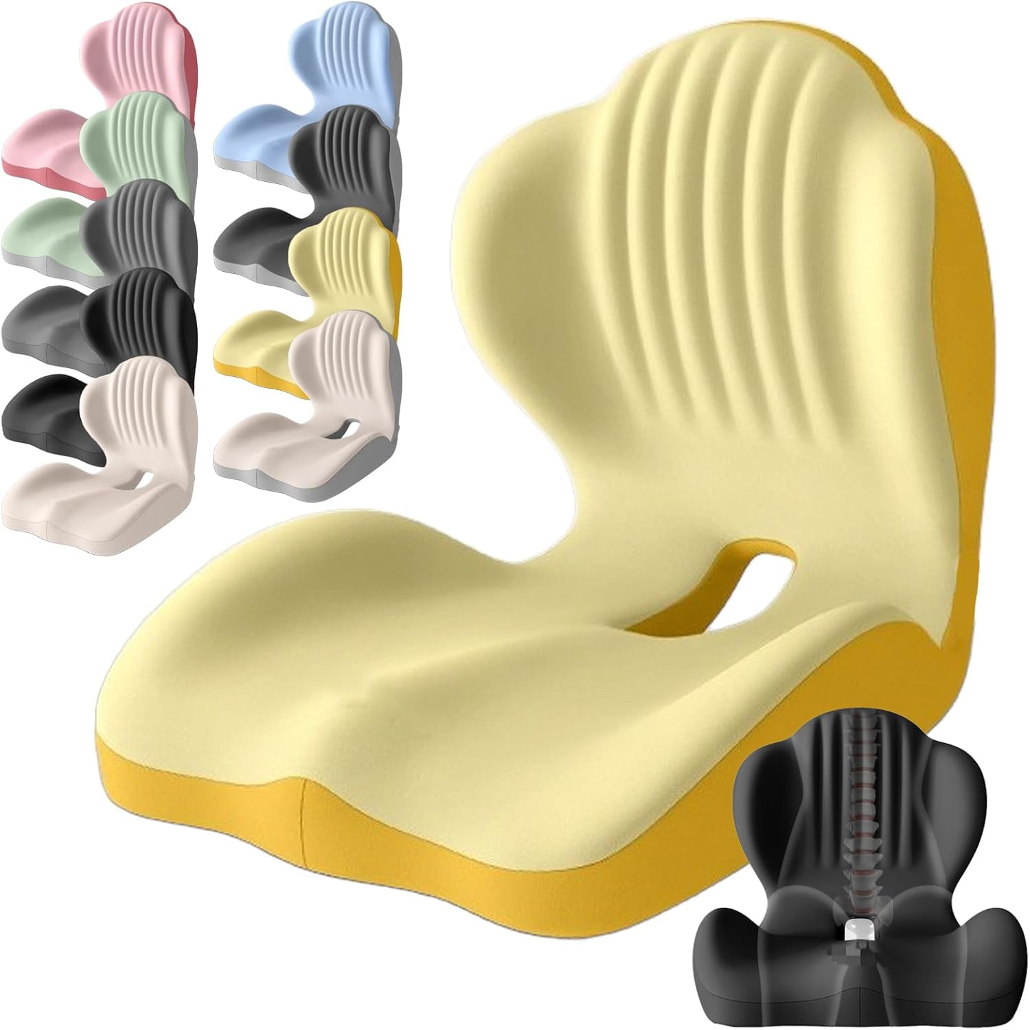Sweevly Posture and Seat Cushion, Sweevlys Posture Memory Foam Cushions ...