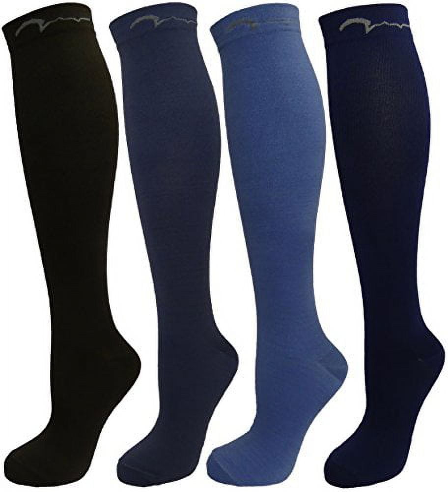 Swell Relief Long Soccer Knee High Compression Socks for Kids, Navy ...