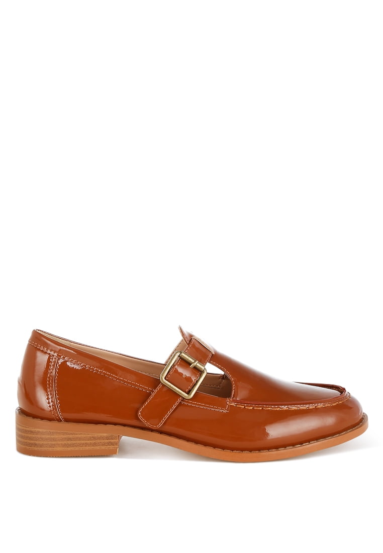 Swenson Patent Pleather Mary Jane Loafers - Walmart.com