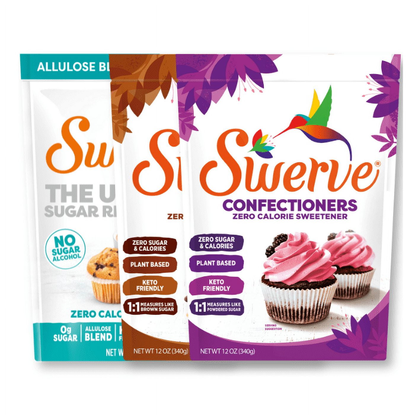 Swerve Allulose, Brown and Confectioners Baker's Trio, 12oz - Walmart.com