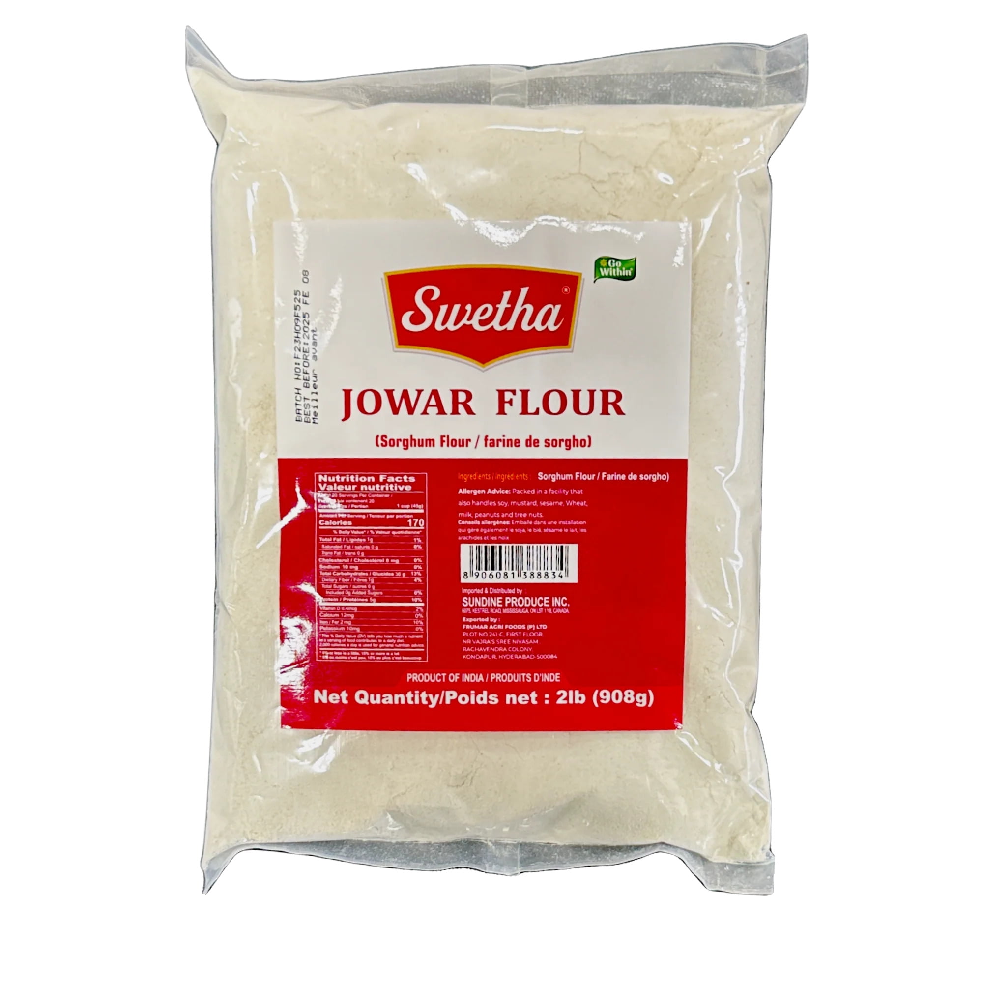 Swetha Jowar Flour 2lb - Walmart.com