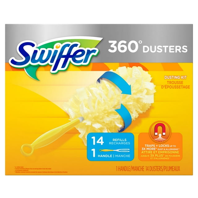 Swiffer 360 Dusters, Unscented, 1 Handle & 14 Refills, Pet Hair ...