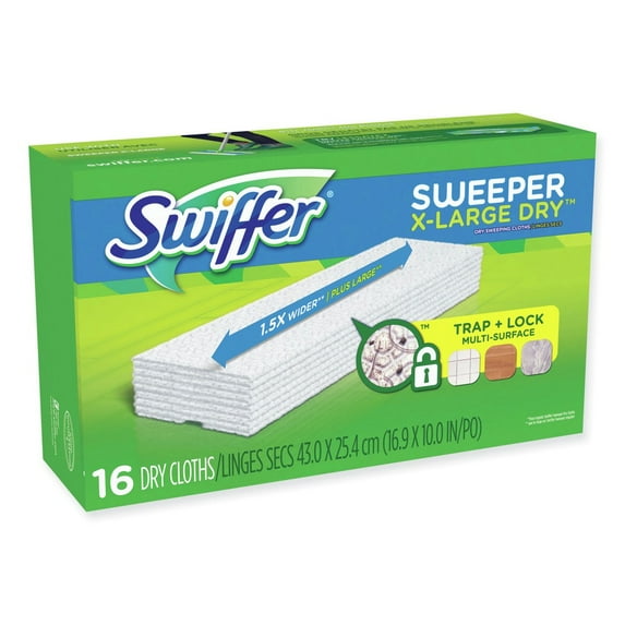 Swiffer 80337556 16.9 in. x 9.8 in. Sweeper XL Dry Refill Cloths ...
