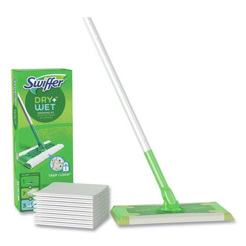 Swiffer 92815 10 in. x 4.8 in. White Cloth Head 46 in. Aluminum/Plastic ...