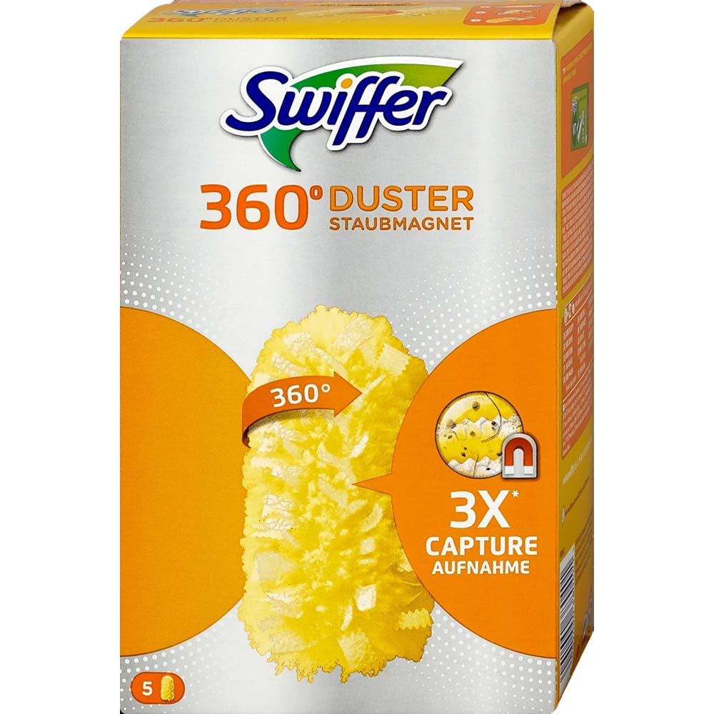 Swiffer Duster 360 Refill, 5 Units, Captures 3x More Dust and Hair ...