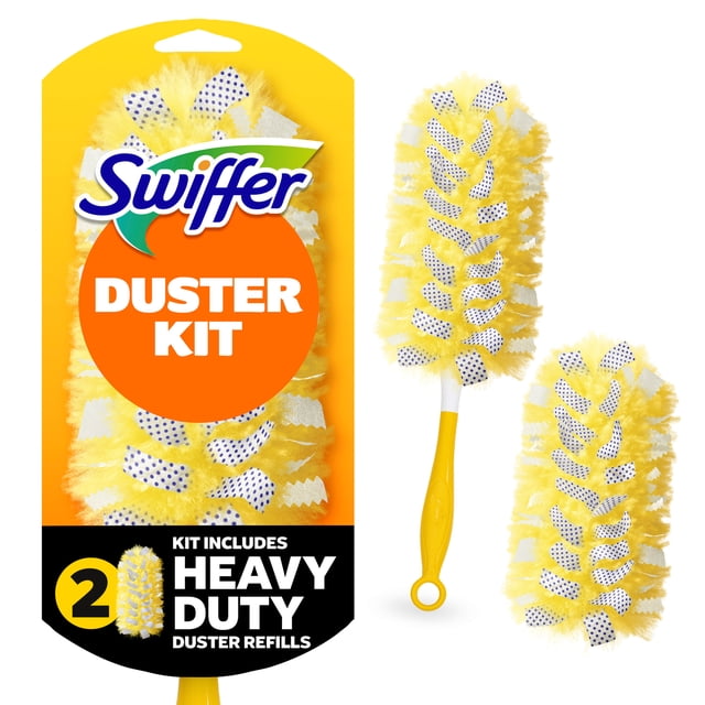 Swiffer Heavy Duty Duster Starter Kit with Handle and 2 Dusting Refills ...