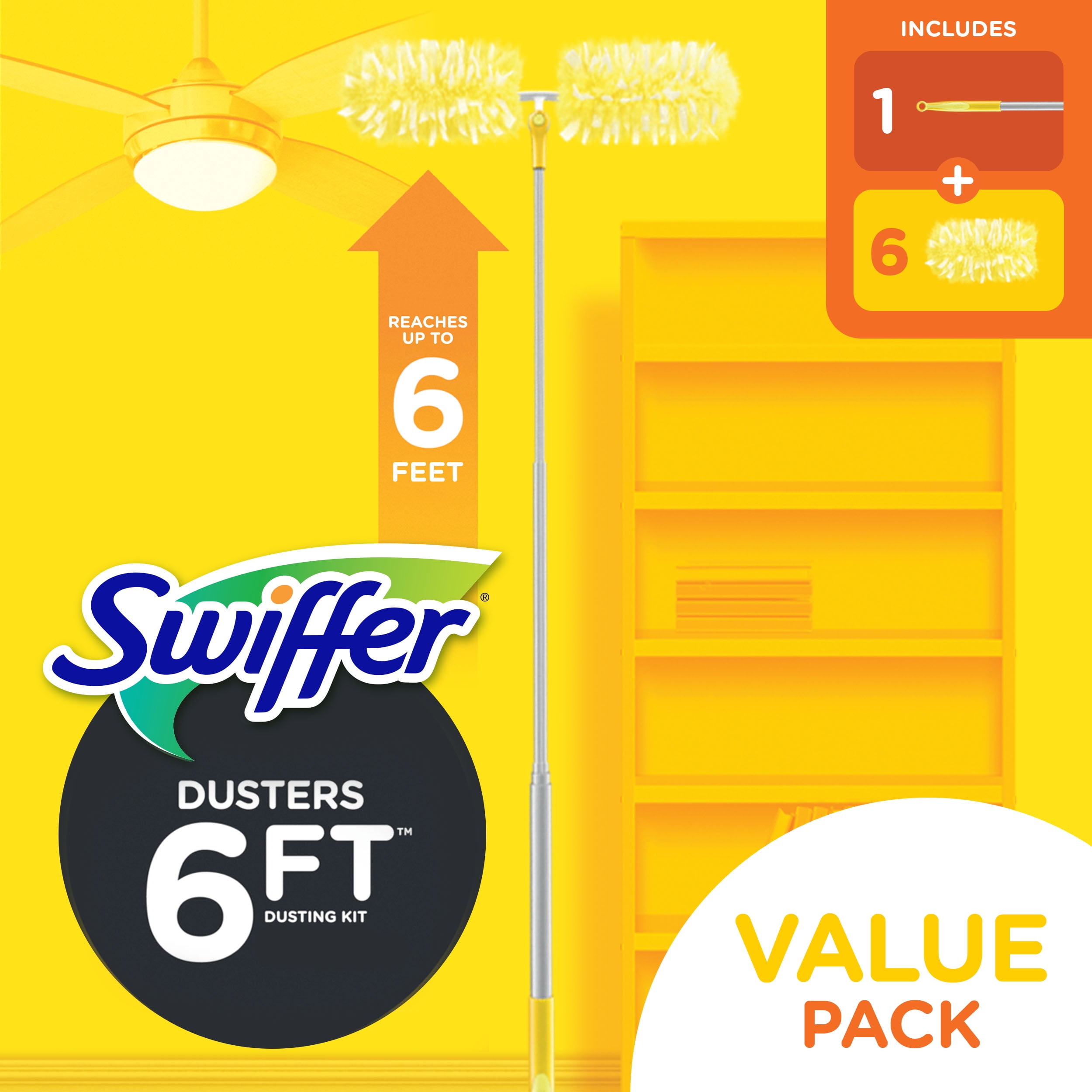 Swiffer Heavy Duty Extendable Duster Starter Kit with Long Reach Handle ...