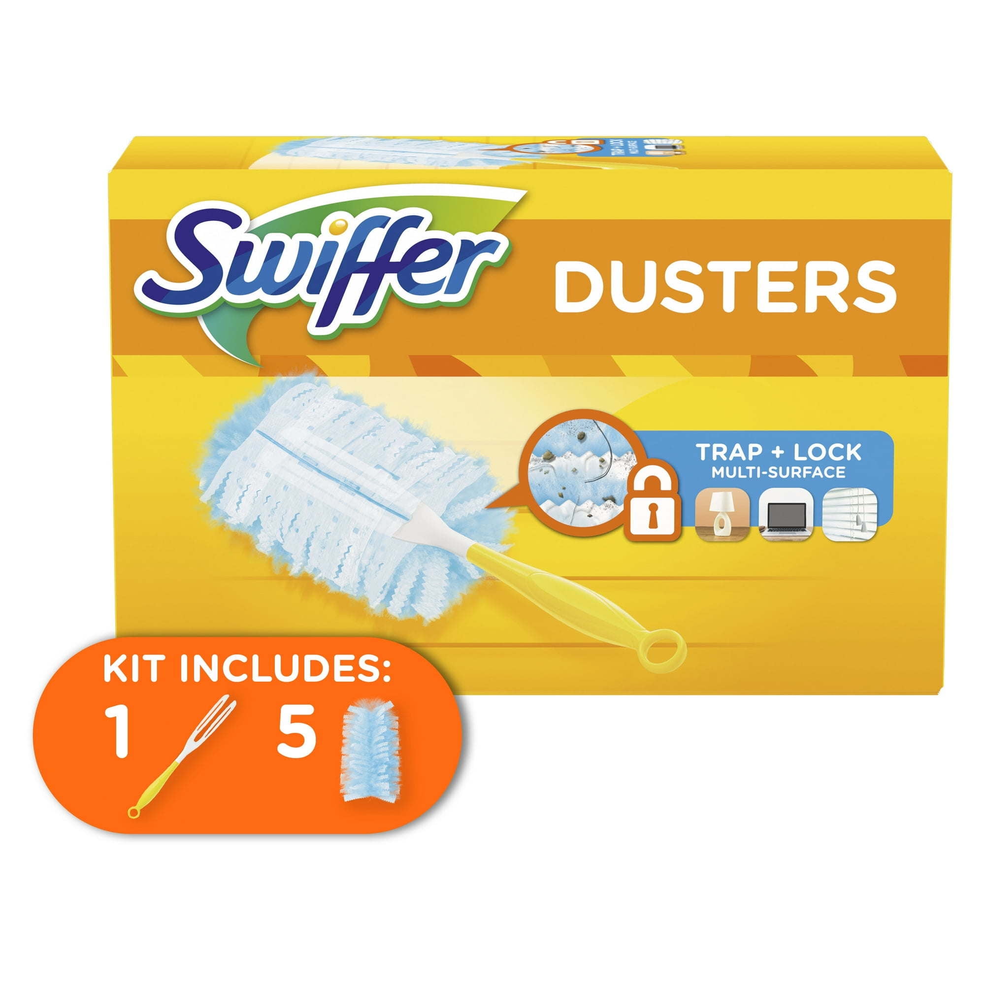Swiffer Dusters Dusting Kit Multi-Color (1 Handle, 5 Dusters) - Walmart.com