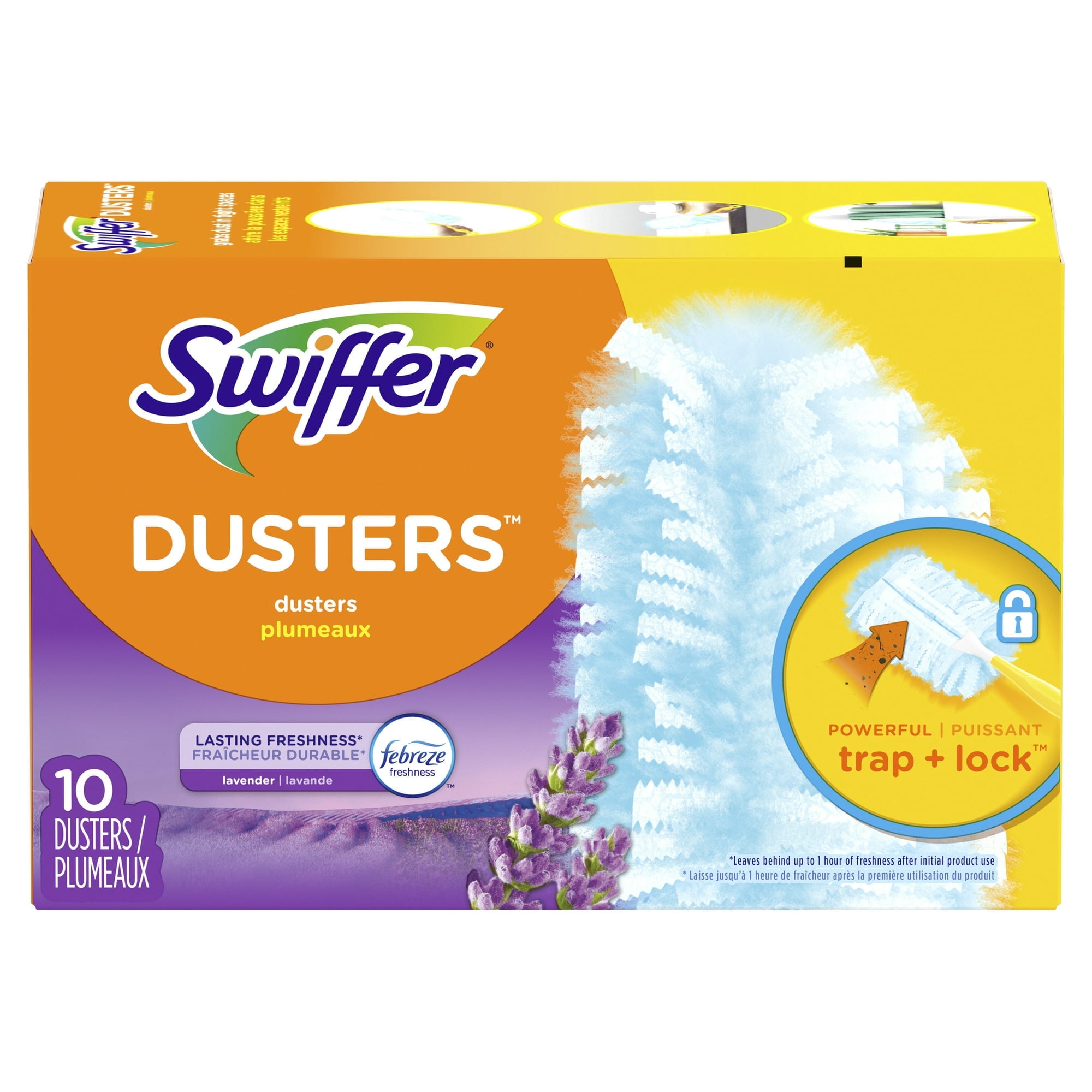 Swiffer Dusters, Lasting Freshness Febreze Lavender Scent, Blue 10 Ct ...