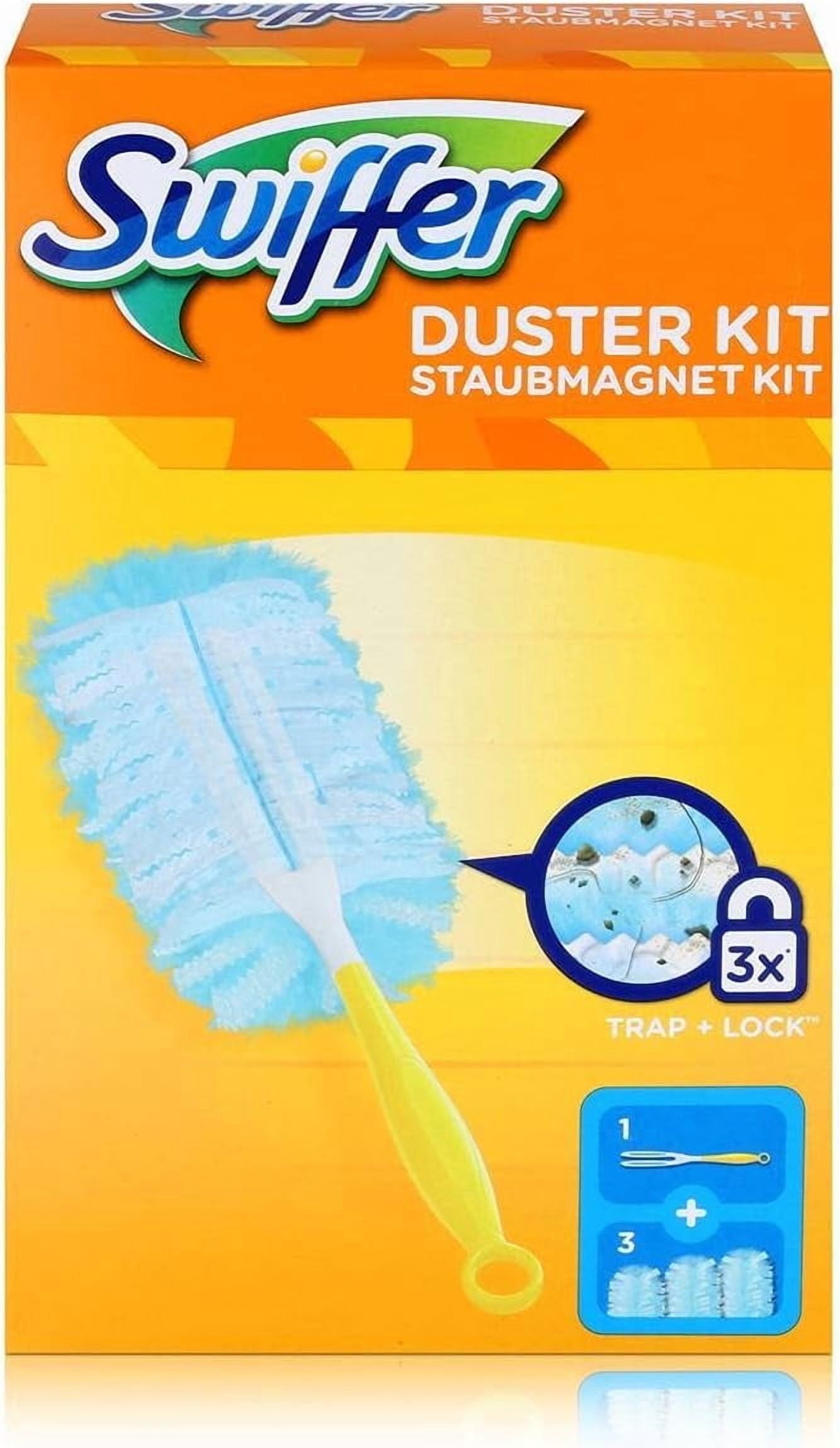 Swiffer Microfibre dust Cleaner Set, 1 Handle and 3 Replacement Pads ...