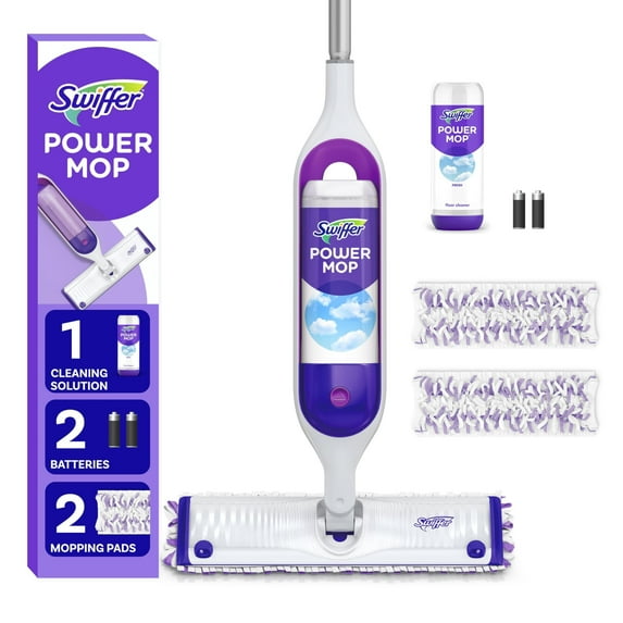 Swiffer PowerMop Multi-Surface Mop Kit for Floor Cleaning, Includes ...