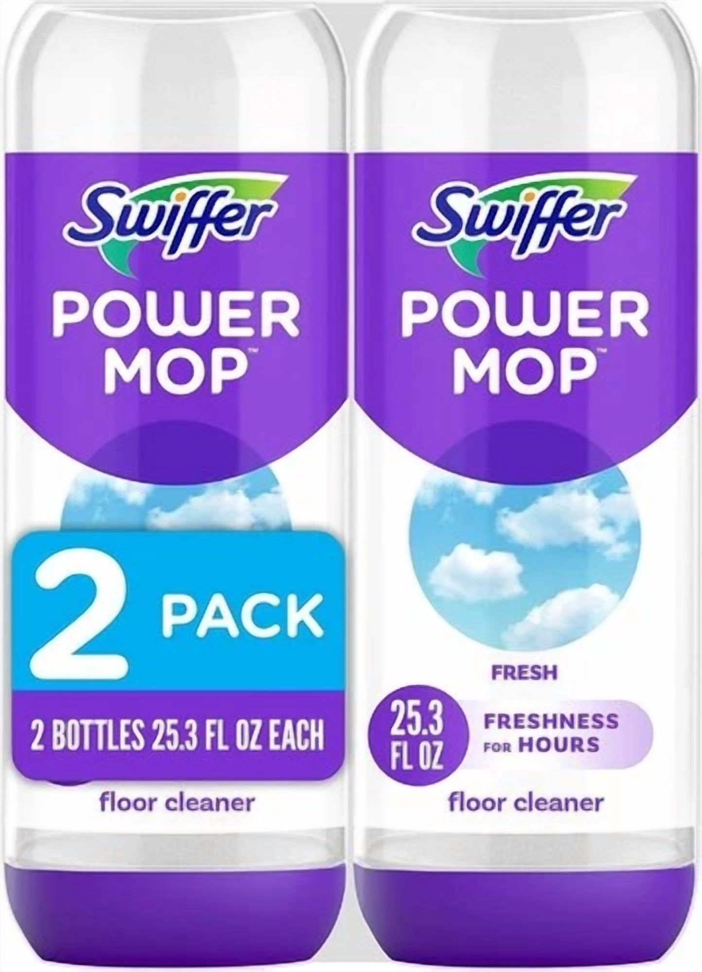 Swiffer Powermop Floor Cleaning Solution With Fresh Scent, 25.3 Fl Oz ...