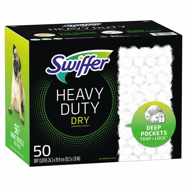 Swiffer Sweeper Heavy Duty Dry Sweeping Cloth Refills, 50-count ...