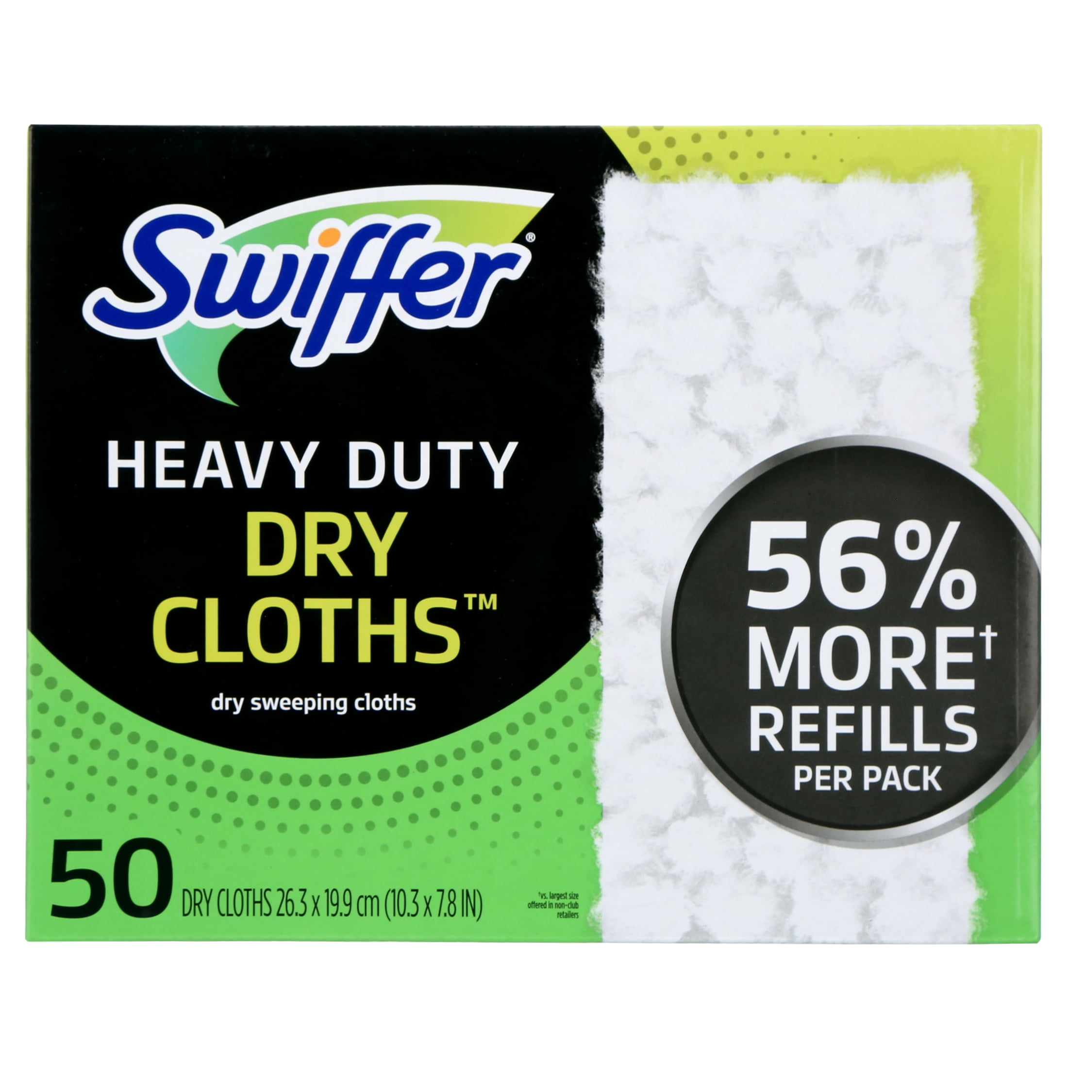 Swiffer Heavy Duty Dry Sweeping Cloths, 50 Count, Traps 2x More Dirt ...