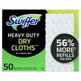 Swiffer Heavy Duty Dry Sweeping Cloths, 50 Count, Traps 2x More Dirt ...