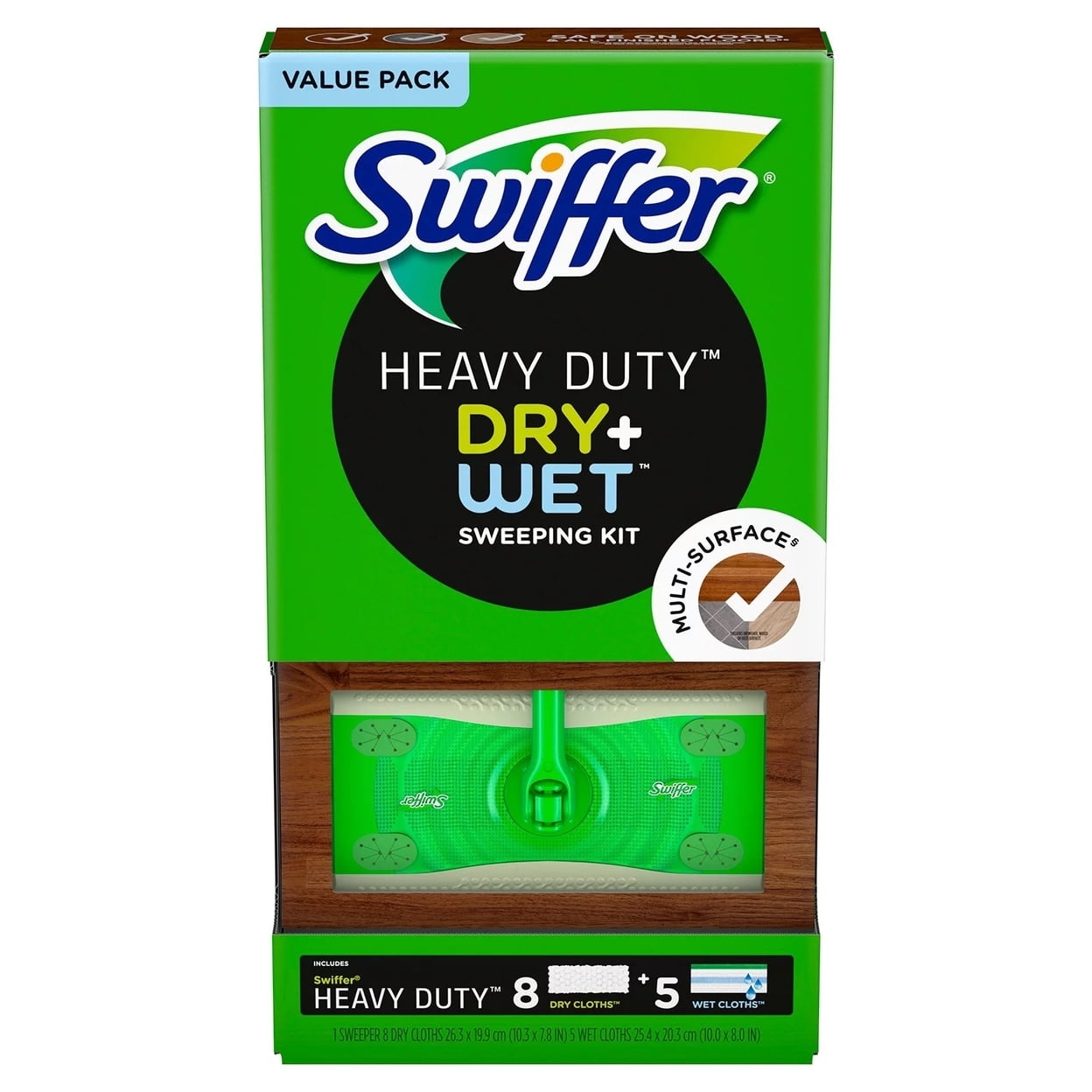 Swiffer Sweeper Heavy Duty Multi-Surface Dry + Wet Sweeping Kit ...