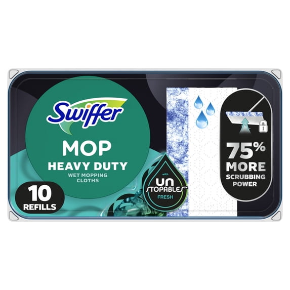Swiffer Heavy Duty Mop Wet Multi-Surface Cloth Refills for Floor ...