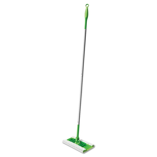 Swiffer Sweeper Mop, 10 X 4.8 White Cloth Head, 46" Green/silver ...