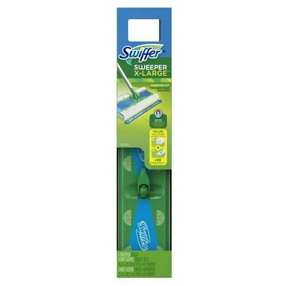 Swiffer Sweeper Wet & Dry Mop Kit - Extra Large with Plastic Handle ...