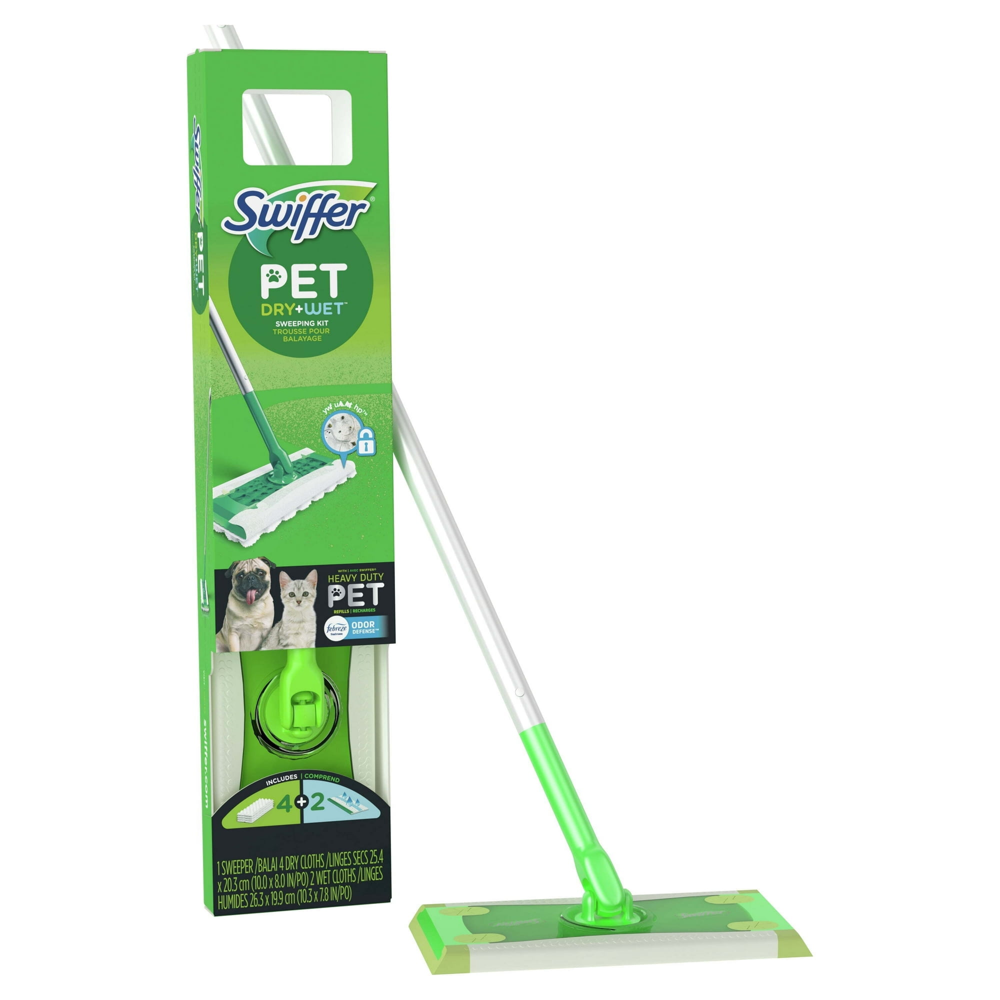 Swiffer Sweeper Pet 2-in-1, Dry & Wet Multi-Surface Floor Cleaner ...
