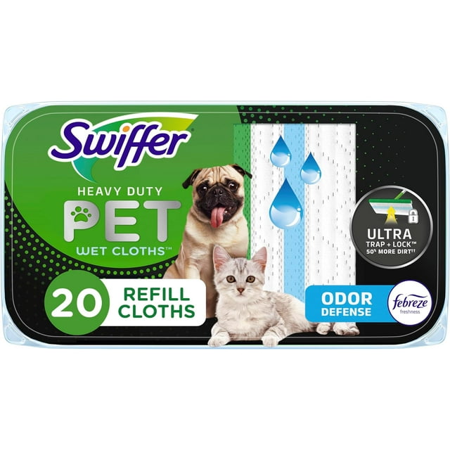 Swiffer Sweeper Pet Heavy Duty Multi-Surface Wet Cloth Refills for ...