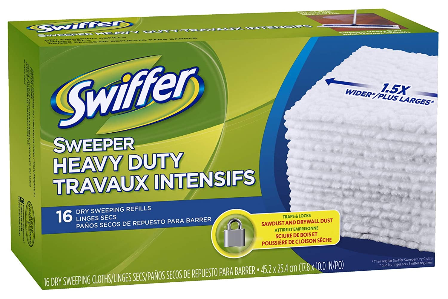 Swiffer Sweeper X-Large Disposable Sweeping Cloths, 16-Count Boxes ...