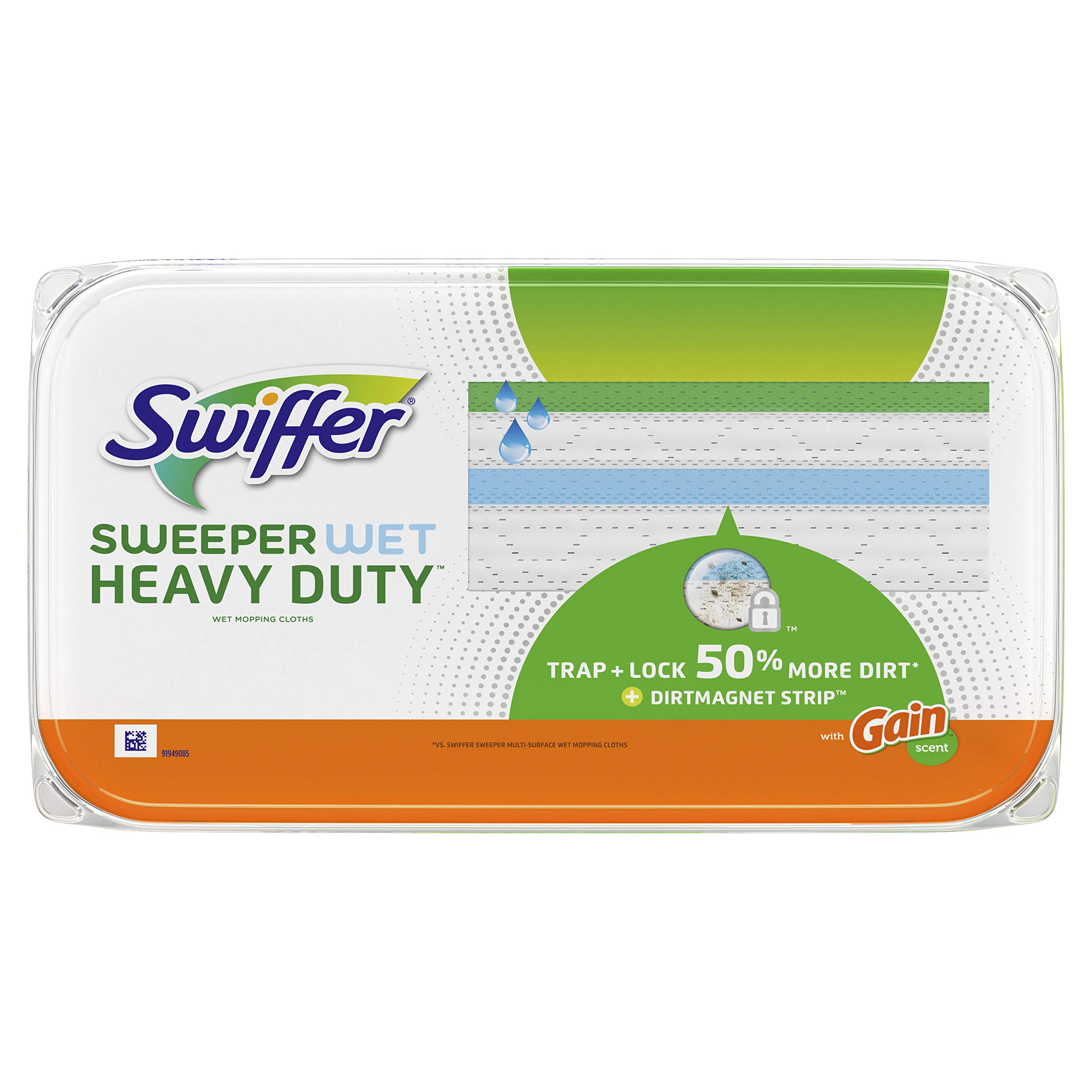 Swiffer SweeperWet Heavy Duty 10 in. W x 8 in. L Cloth Refill Pad 10 ...