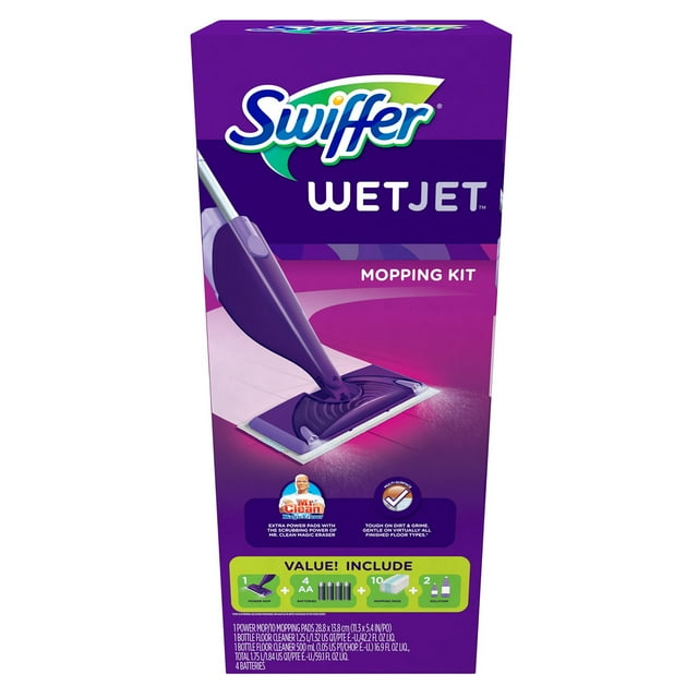 Free Shipping! Swiffer¬Æ Wet Jet Mopping Kit, 8-15/16" - Walmart.com