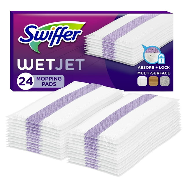 Swiffer WetJet Hardwood Floor Cleaner Spray Mop Pad Refill, Bathroom Cleaning Supplies, Hardwood ...