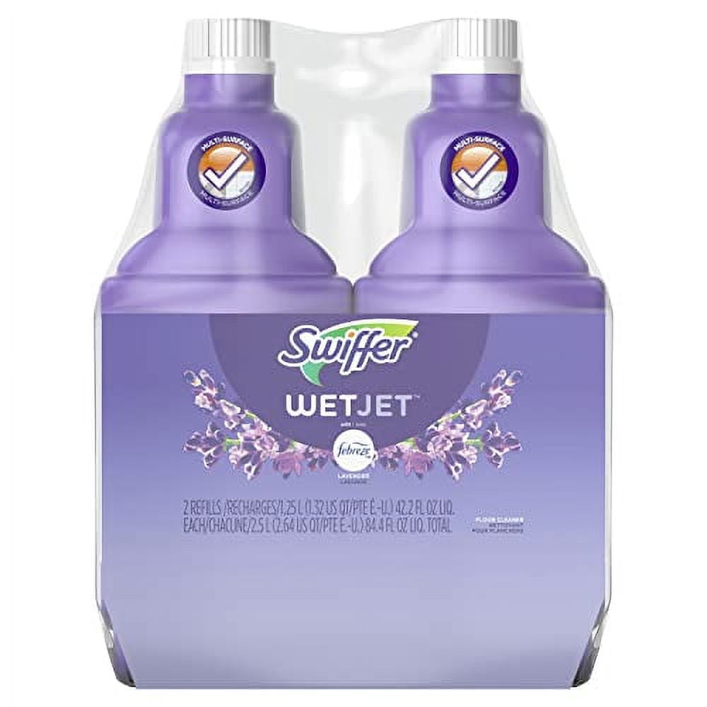 Swiffer WetJet Floor Cleaner Solution Refill, Lavender Scent, 2 Pack ...