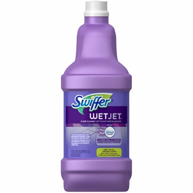 Swiffer Wetjet Hardwood Floor Cleaning Liquid, Lavender Vanilla Comfort, Multi-Purpose Solution ...