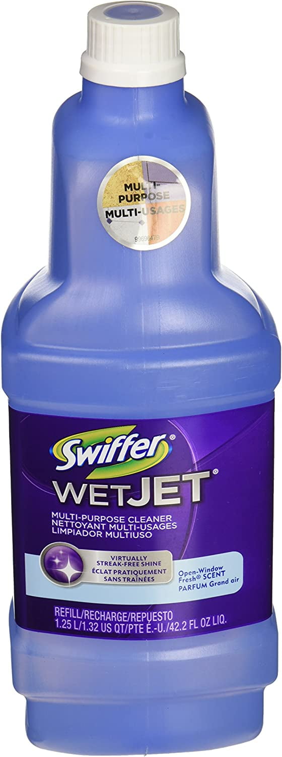 Swiffer WetJet Cleaner Liquid, Mopping Floor Spray, 42.2oz System ...