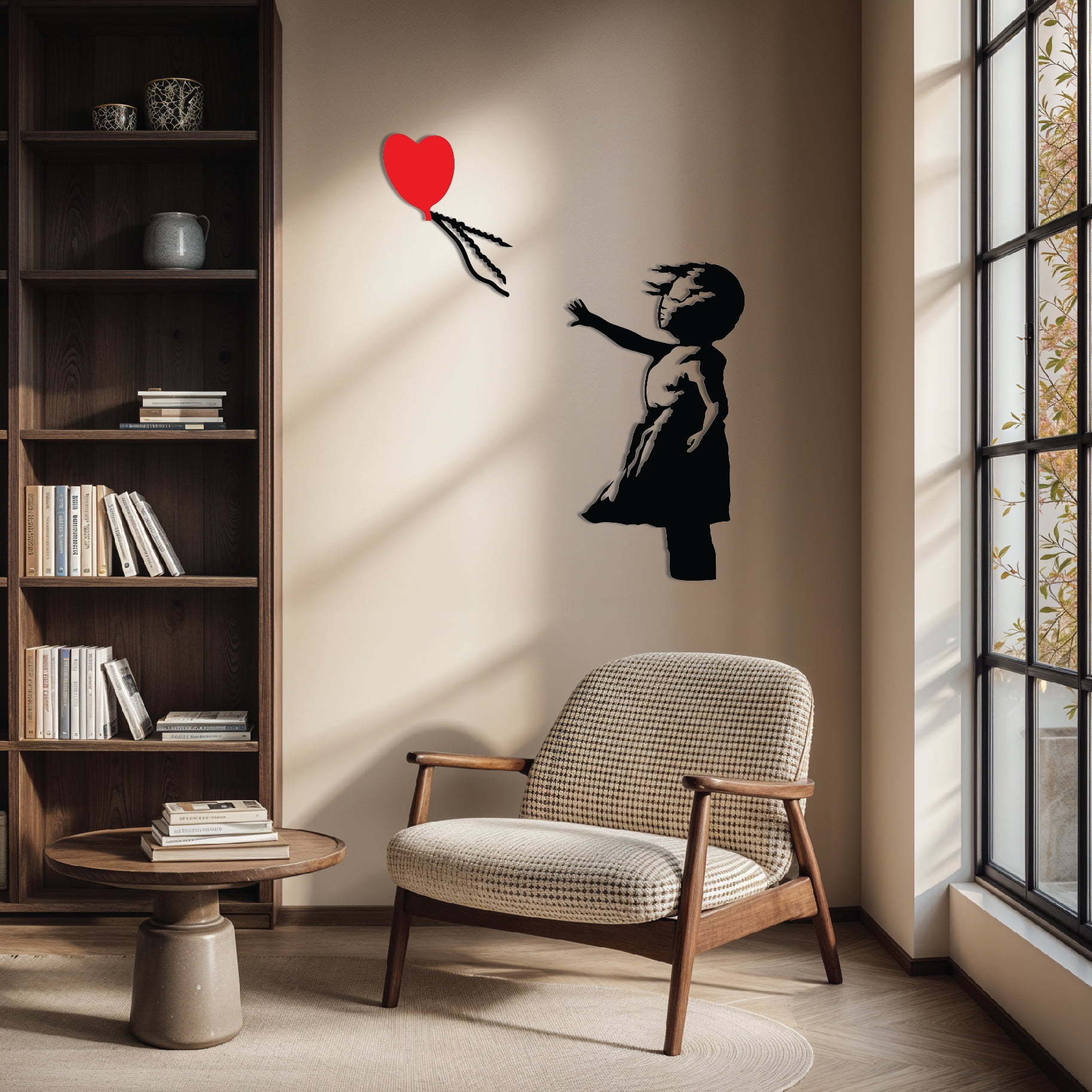 Swift Beacon Heart's Freedom Metal Wall Art - Elegant Textured Black ...