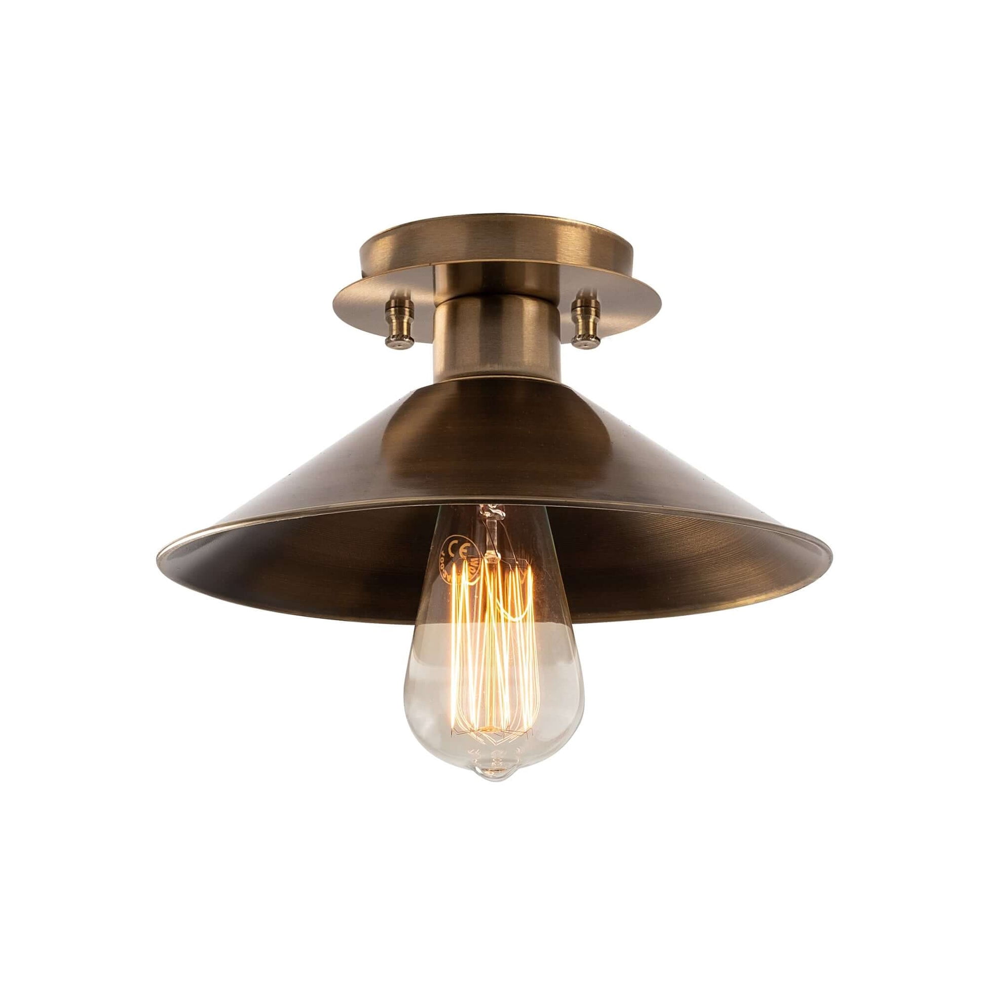Swift Beacon Whimsy Bronze Solo Flush Mount Ceiling Light Fixture ...