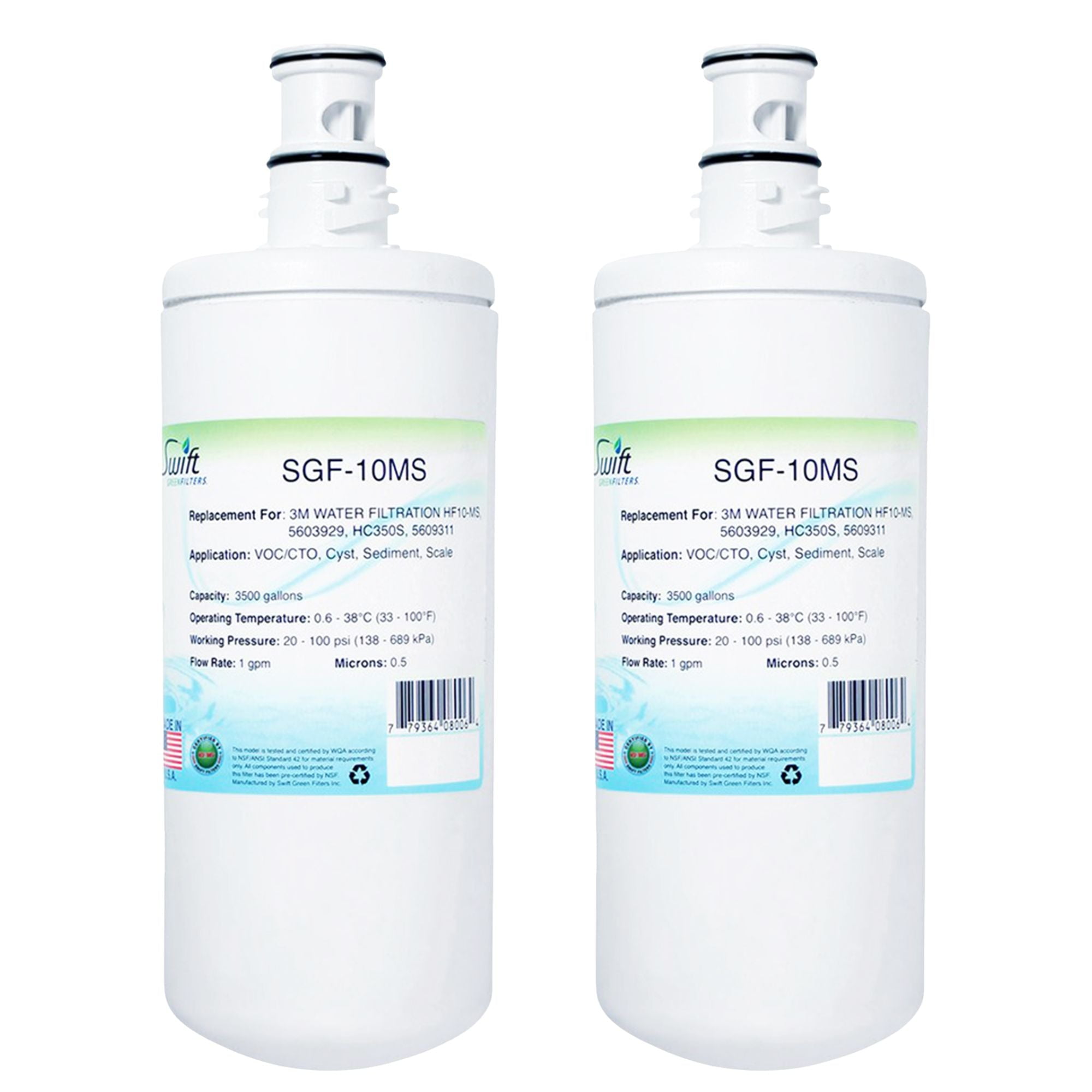 Swift Green Filters SGF-10MS Compatible Commercial Water Filter for HF10-MS, 5603929, HC350S ...