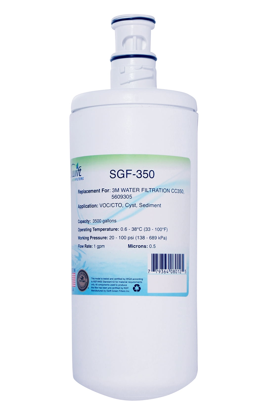 Swift Green Filters SGF-350 Replacement Water Filter for 3M CC350 ...