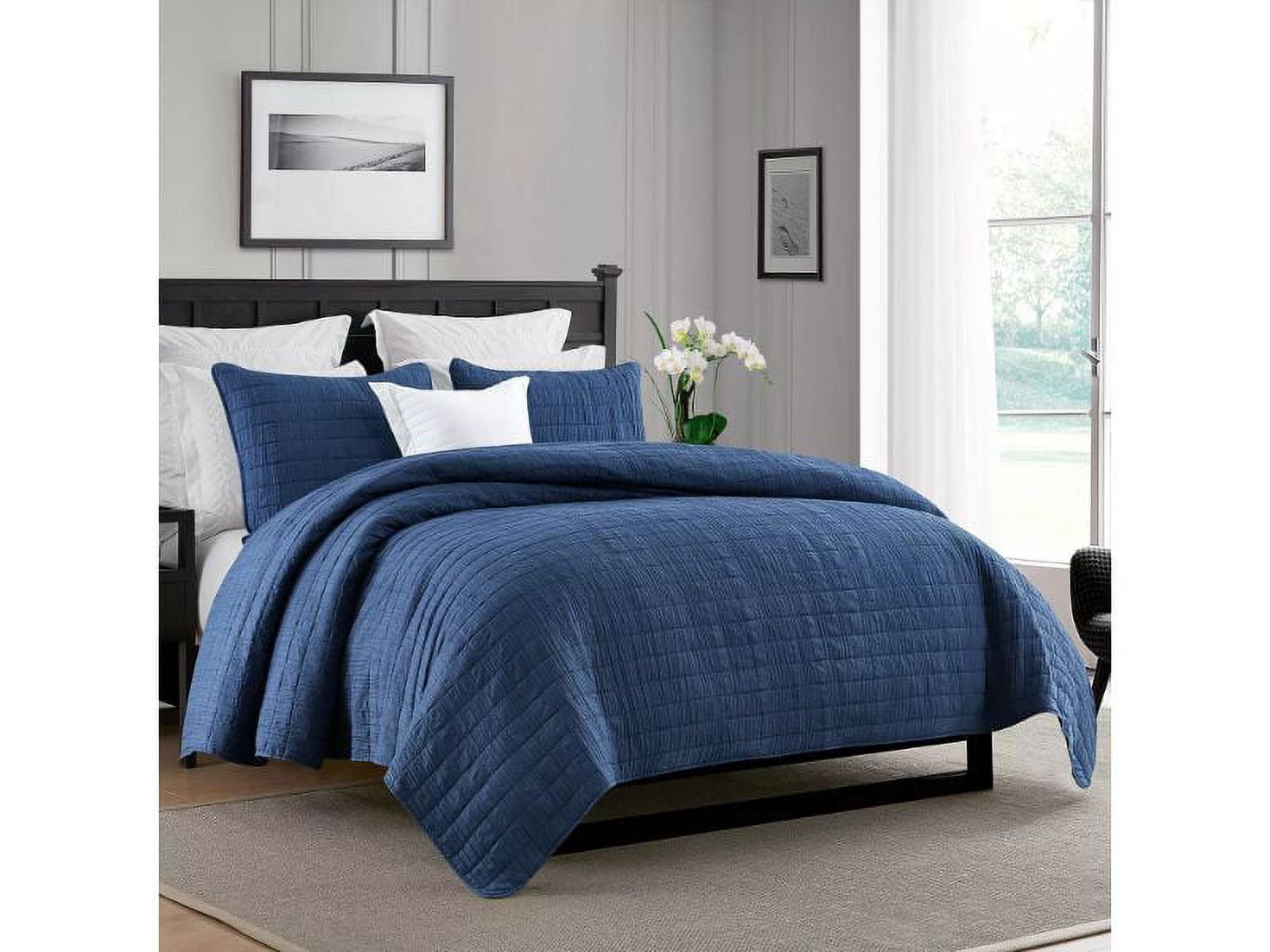 Swift Home Crinkle Enzyme Wash Oversized Coverlet/Bedspread Quilt Sets ...