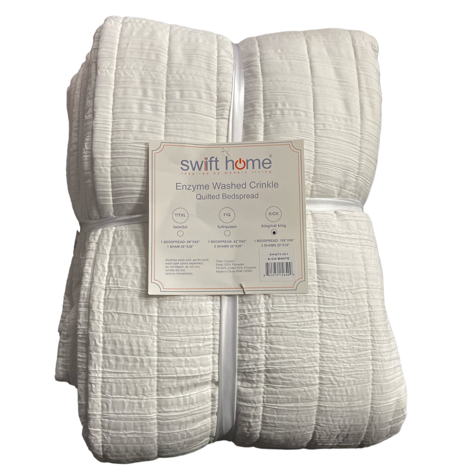 Swift Home Crinkle Enzyme Wash Oversized Coverlet/Bedspread Quilt Sets ...