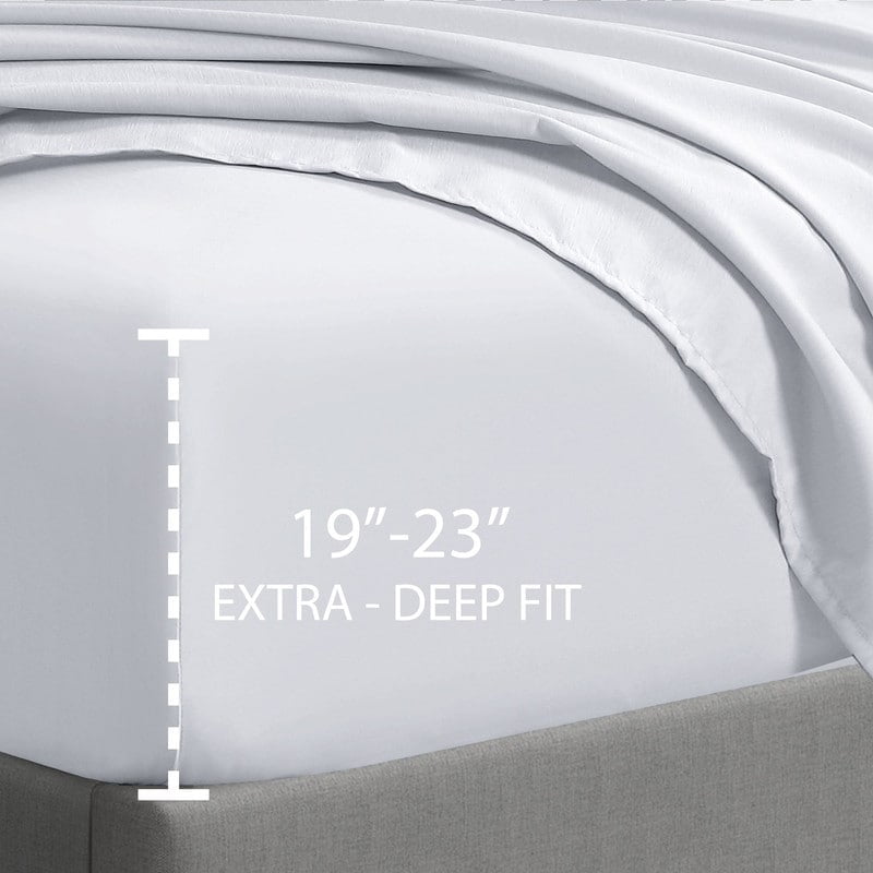 Swift Home Double Brushed Microfiber 21-Inch Extra-Deep Pocket Single ...