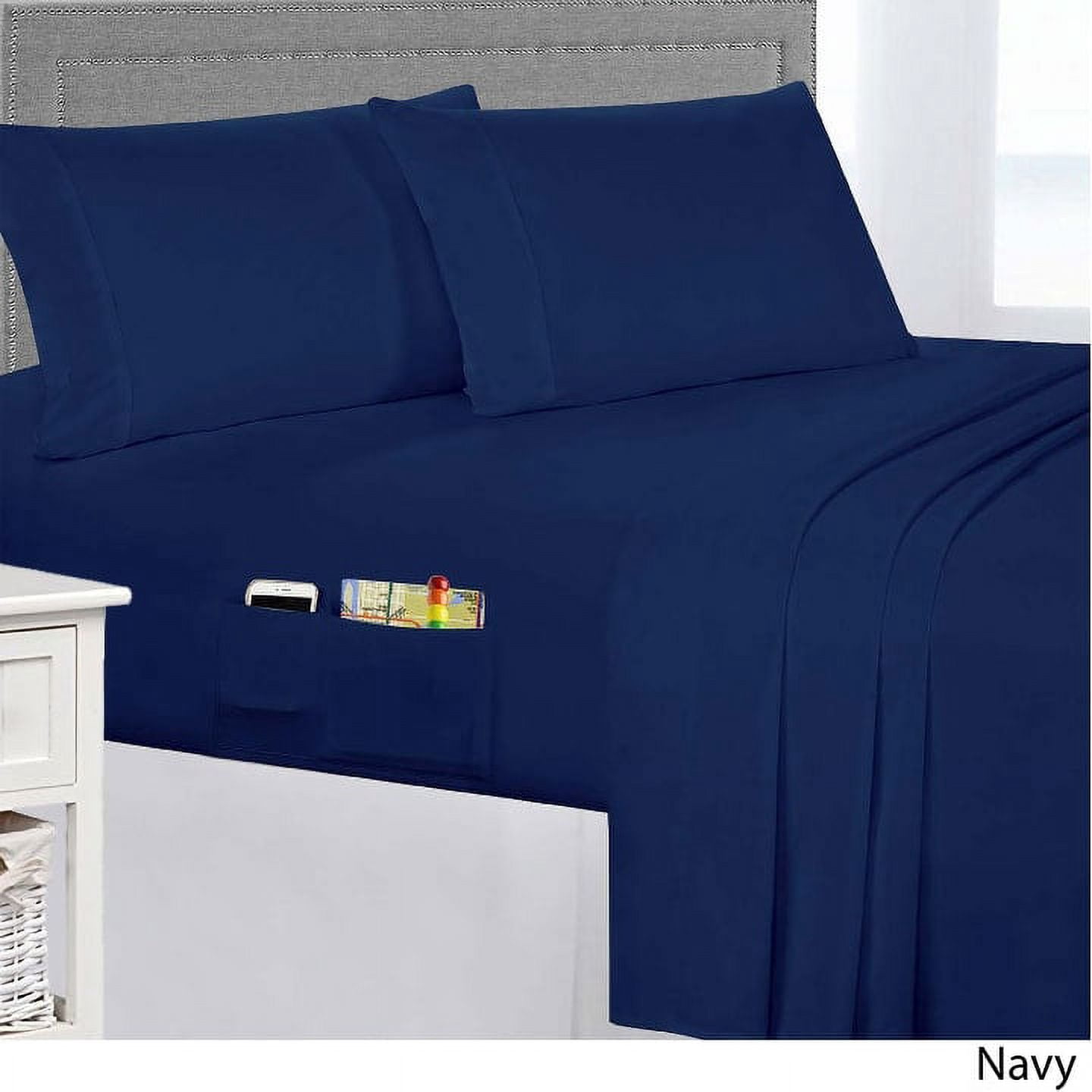 Swift Home Home Essential Soft Microfiber Smart Sheet Storage Pocket ...