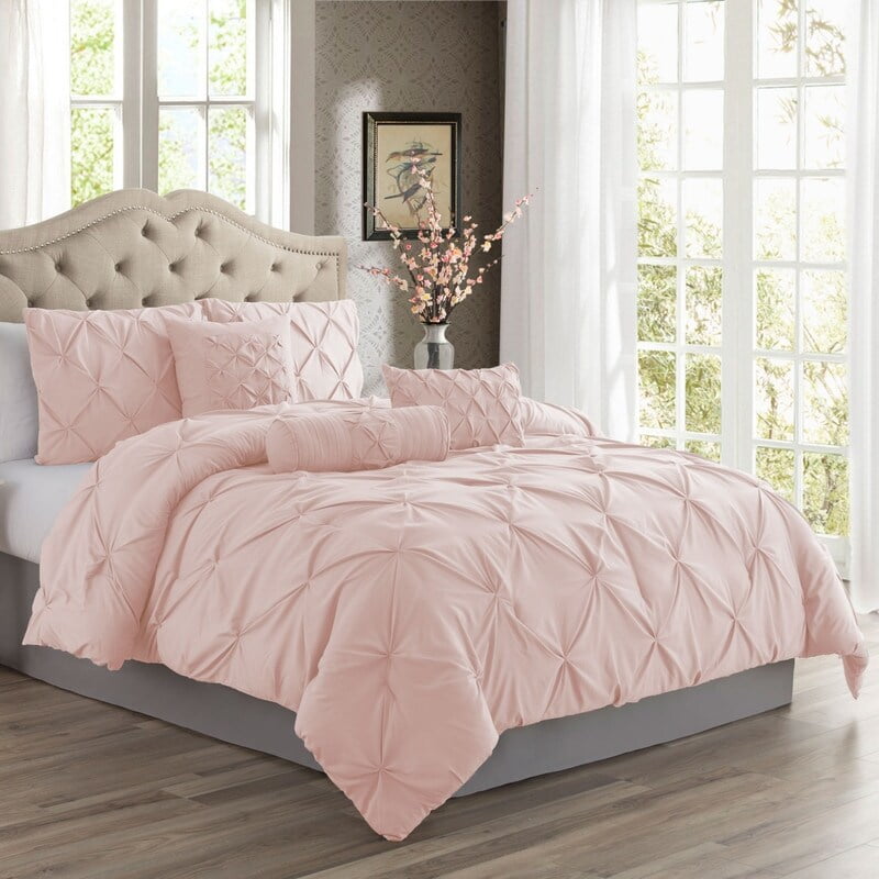 Swift Home Modern Pintuck Ultra-Soft Microfiber 3-Piece Bedding ...